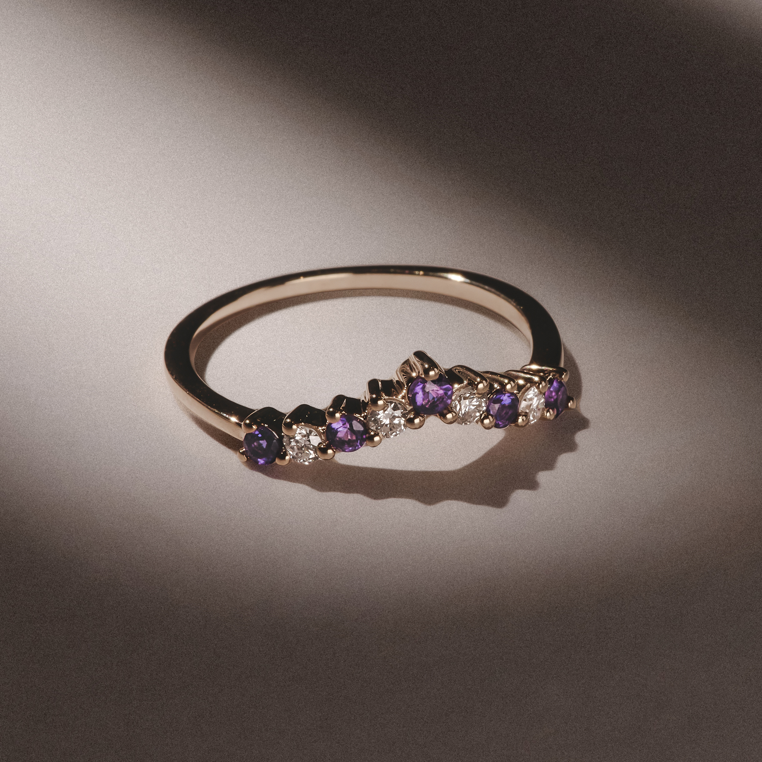Amethyst wishbone ring store