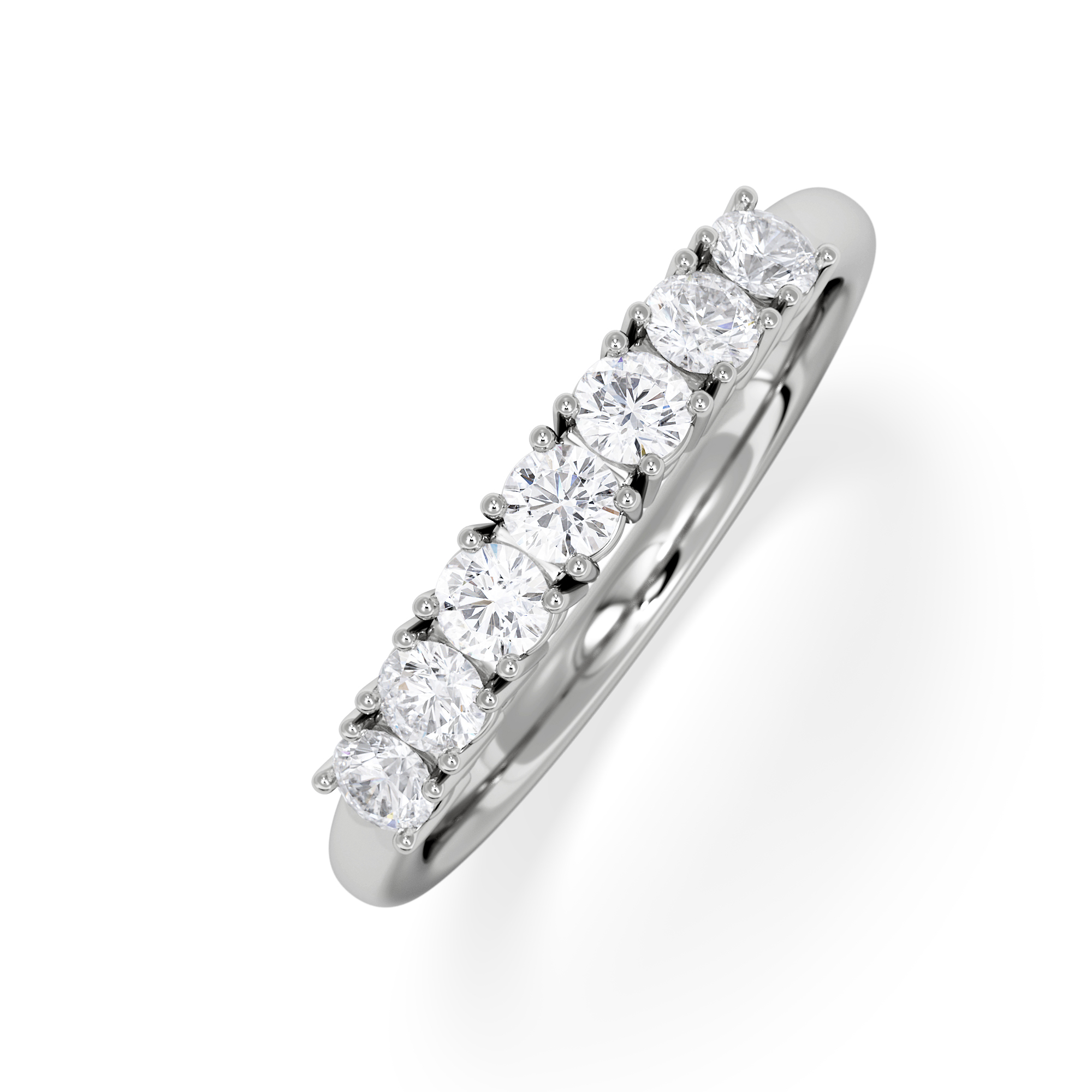 Chloe 7 Stone Lab Diamond Eternity Ring 0.50CT F VS in 9K White Gold