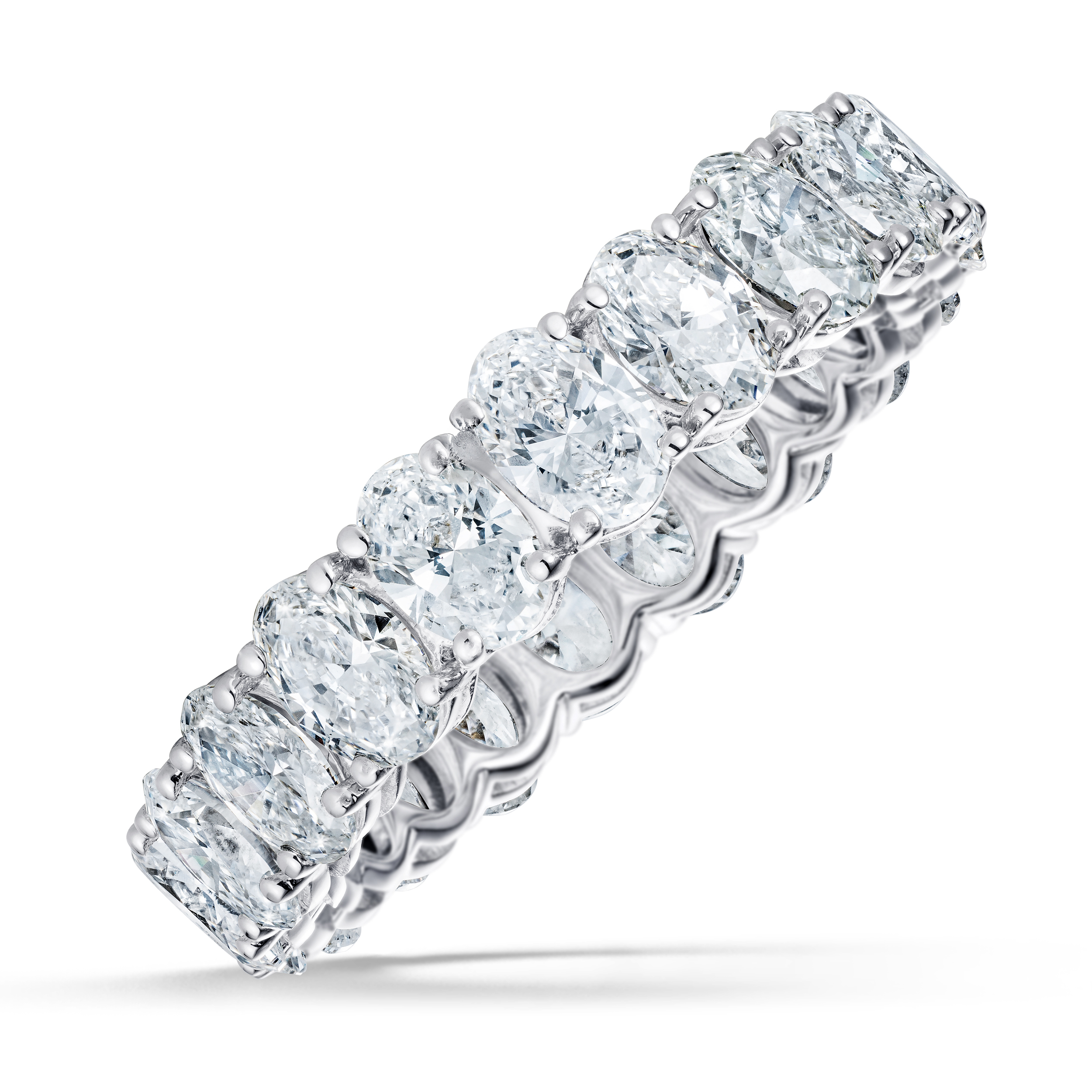 LUXE 4.00ct Lab Diamond Eternity Ring with IGI Certified Oval-Cut ...